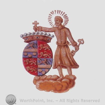 Mark with Heraldry: Blue-Red checker pattern oval | #499160