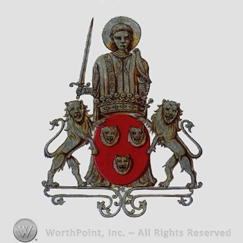 Mark with Heraldry: red oval cotaining three | #499189