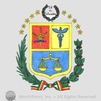 Mark with Heraldry: Red-Yellow-Blue shield edged | #501272