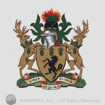 Mark with Heraldry: A flaming lizard siting on a | #502163