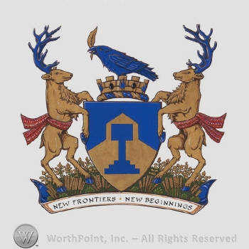 Mark with Heraldry: A raven holding a leaf in | #502194
