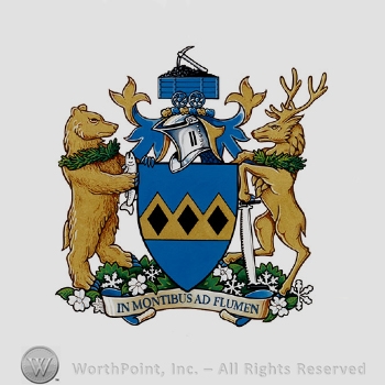 Mark with Heraldry: A pick axe on a coal cart | #502206