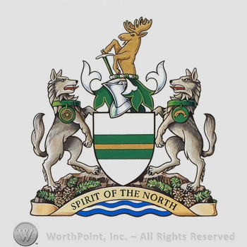 Mark with Heraldry: A moose with a pick axe atop | #502218