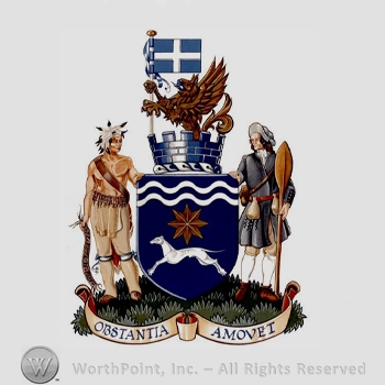 Mark with Heraldry: A griffin holding a flag | #502247