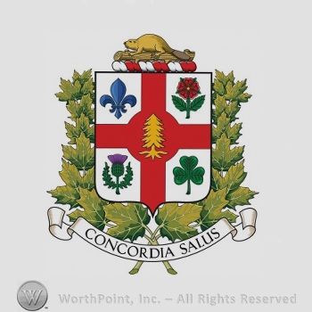 Mark with Heraldry: A beaver on a log atop a | #502269