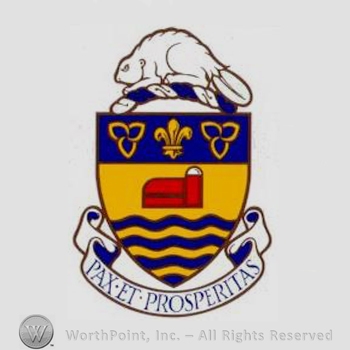 Mark with Heraldry: A beaver above a shield with | #502336