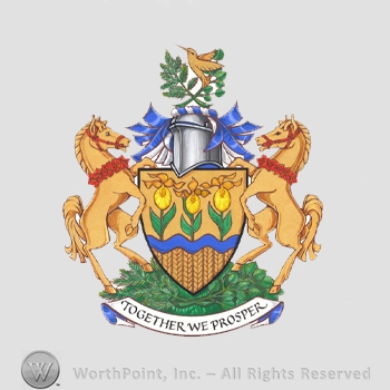 Mark with Heraldry: A hummingbird over two | #502342