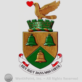 Mark with Heraldry: A dove holding a heart in | #502346