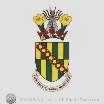 Mark with Heraldry: A honey bee between two rape | #502387