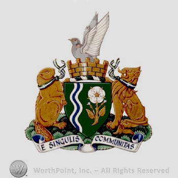 Mark with Heraldry: A dove atop a crowned shield | #502420