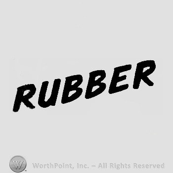 Mark with Text "RUBBER" written in capital | #503234