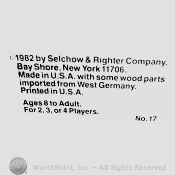 Mark with Text "1982 BY SELCHOW&RIGHTER | #503503