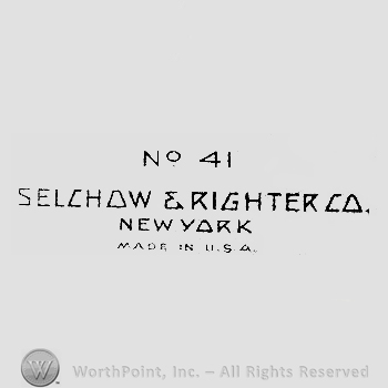 Mark with Words "NO 41/SELCHOW&RIGHTER CO./NEW | #503508
