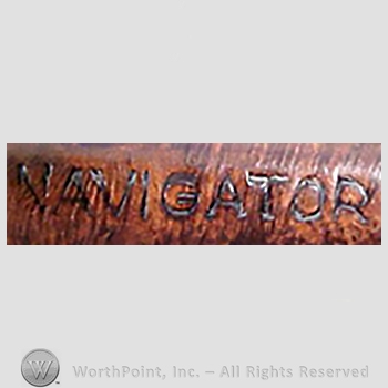 Mark with The word "Navigator" written inside a | #505904