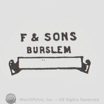 Mark with The text "F & SONS BURSLEM" and a | #5204