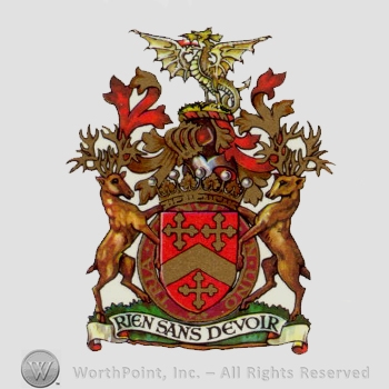 Mark with Heraldry: wyvern, helmet, crown, | #522610