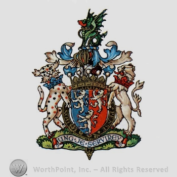 Mark with Heraldry: wyvern, chain, helmet, crown, | #522615