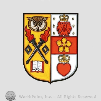 Mark with Heraldry: shield, owl's face, torches, | #522766