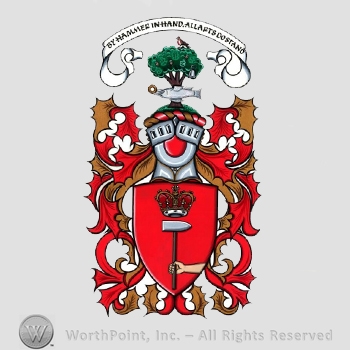 Mark with Heraldry: motto "by hammer in hand all | #522774