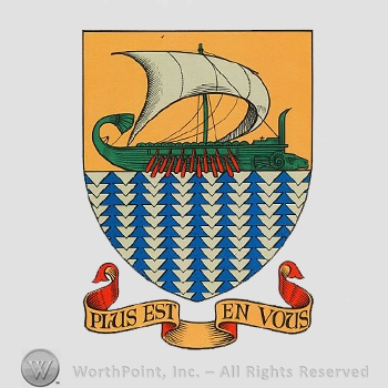 Mark with Hearaldry: shield, lymphad, sea, wavy | #522778