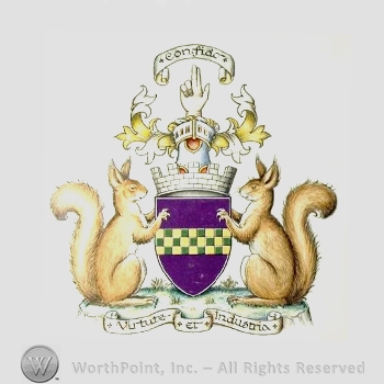 Mark with Heraldry: motto "confido virtute et | #522823