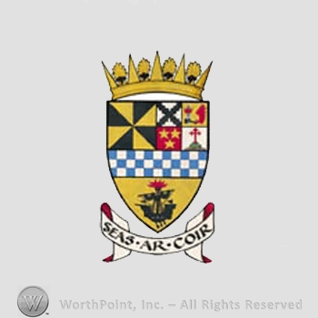 Mark with Heraldry: crown, cross, boat,blue white | #522833