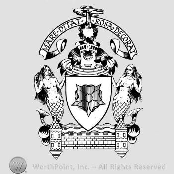 Mark with Heraldry: cloud, hand, floral crown, | #522884