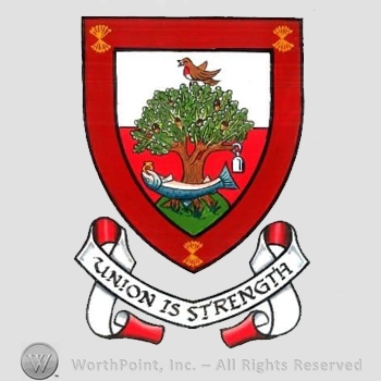 Mark with Heraldry: shield, tree, bird, fish, | #522899