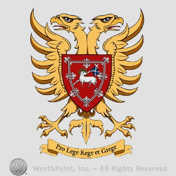 Mark with Heraldry: two neck's eagle, shield, | #522920