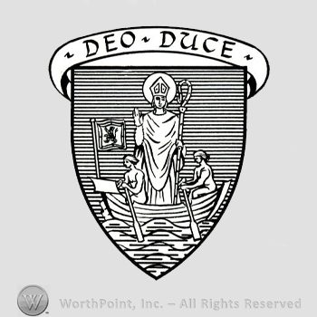 Mark with Heraldry: motto "deo duce", shield, | #522926