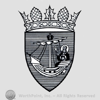 Mark with Heraldry: crown, lymphad, priest, | #522949