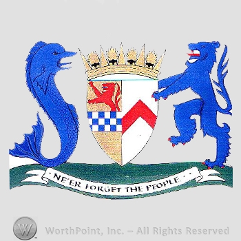 Mark with Heraldry: crown, fish, lion, shield, | #522985