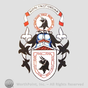 Mark with Heraldry: motto "audac favet fortuna", | #523020