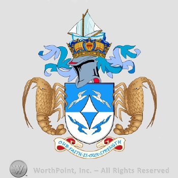 Mark with Heraldry: sailboat, sails, crown, | #524593