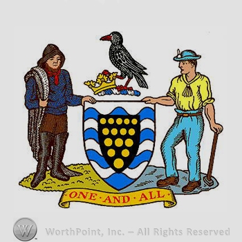 Mark with Heraldry: A crow holding a crown atop a | #524721
