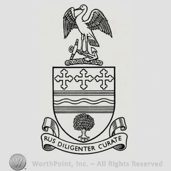 Mark with Heraldry: A crane on an anchor atop a | #524801