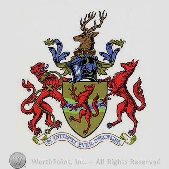 Mark with Heraldry: A stag's head atop an armor | #524822