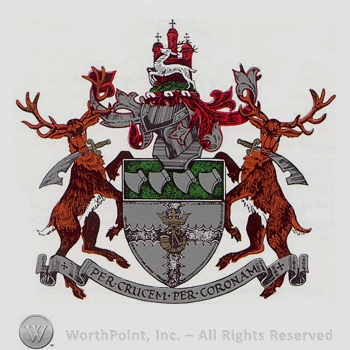 Mark with Heraldry: A stag in front of a church | #524823