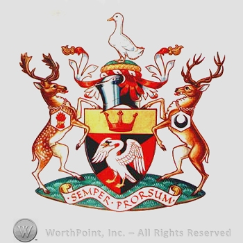 Mark with Heraldry: A duck above an armor helmet | #524872