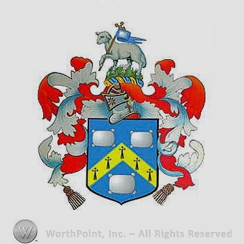 Mark with Heraldry: A lamb holding a flag atop an | #524903