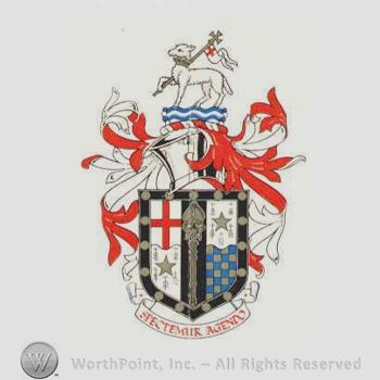 Mark with Heraldry: A lamb carrying a cross with | #525025