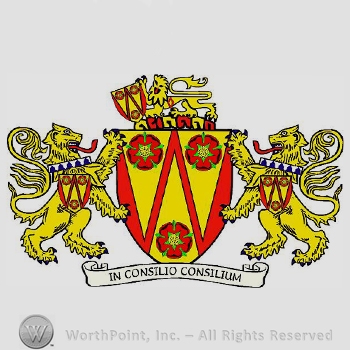 Mark with Heraldry: A passant lion holding a | #525027
