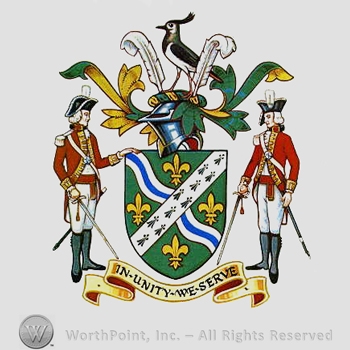 Mark with Heraldry: A bird between two ostrich | #525048