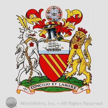 Mark with Heraldry: A globe with seven bees on it | #526588