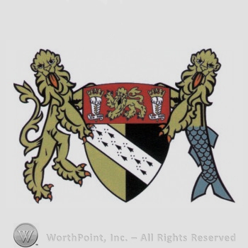 Mark with Heraldry: A shield with a lion passant | #526640