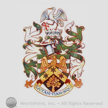 Mark with Heraldry: A crane holding a cross atop | #526644