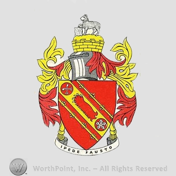 Mark with Heraldry: A sheep holding a pelt above | #526673