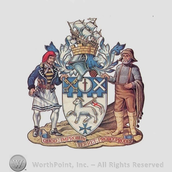 Mark with Heraldry: A tilted ship atop a crowned | #526695