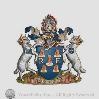 Mark with Heraldry: mitre, helmet, shield, ram, | #526721