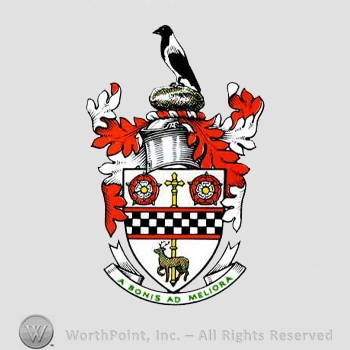 Mark with Heraldry: crow, stone, helmet, shield, | #526760